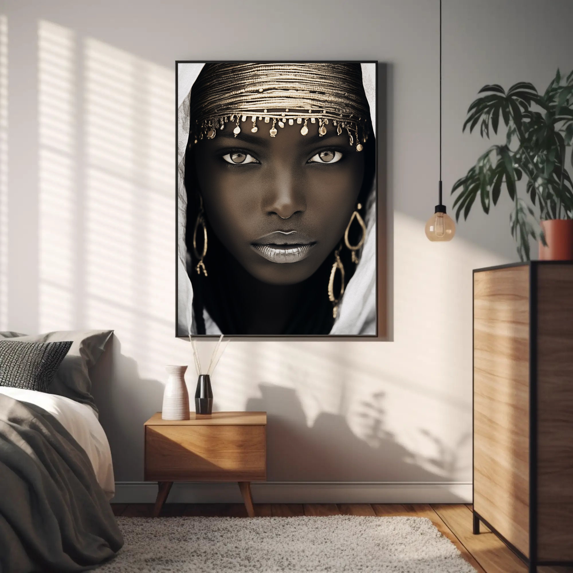 African Woman Printable Art | DIGITAL DOWNLOAD | Afrocentric Wall Art ...