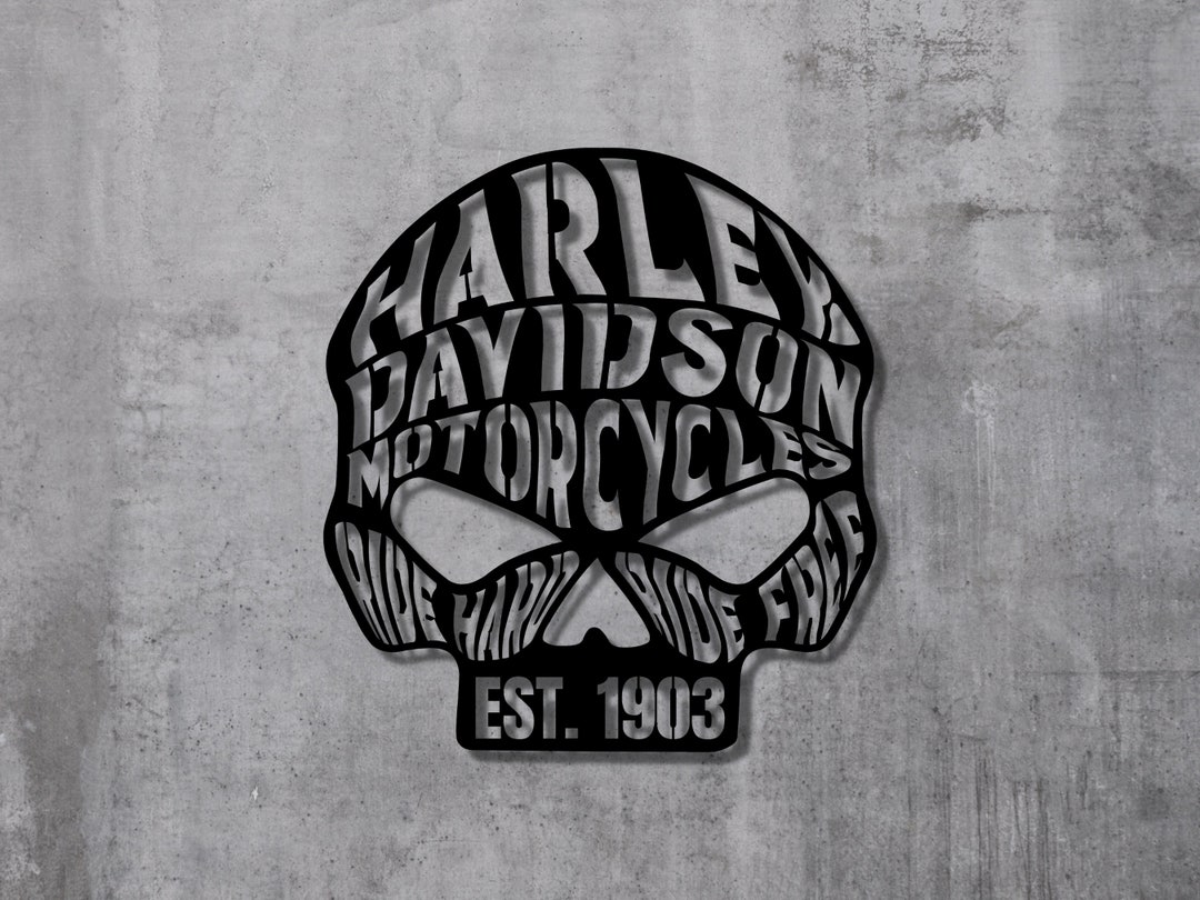Harley Davidson Metal Sign Harley Davidson Sign Harley Etsy