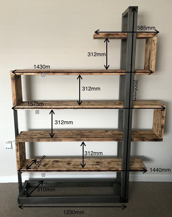 Rustic Industrial Shelving Unit - Etsy