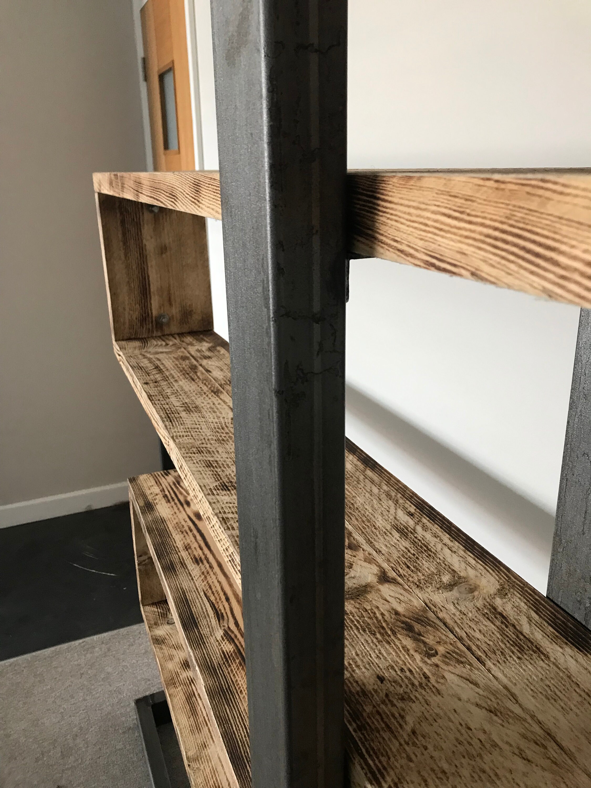 Rustic Industrial Shelving Unit - Etsy