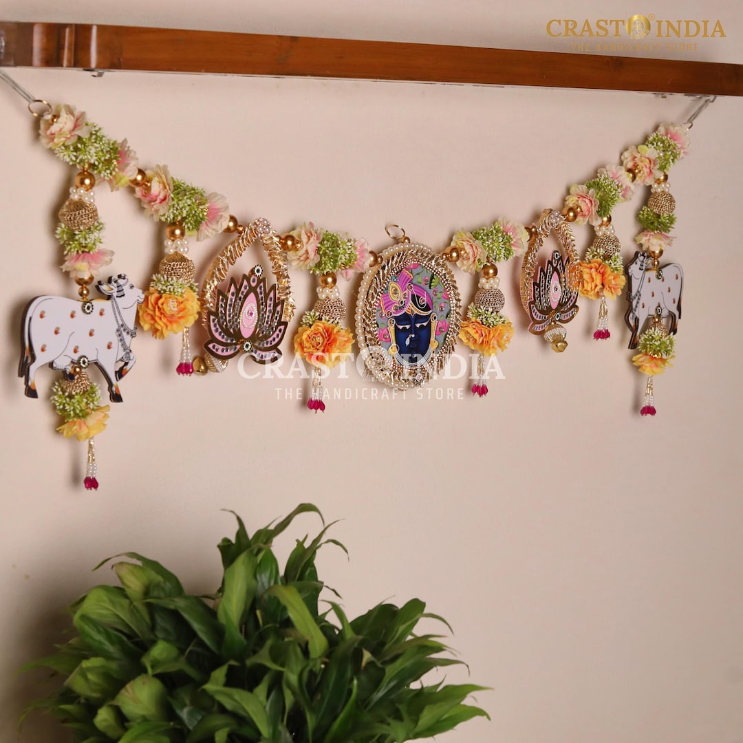 Handcrafted Festive Toran: Indian Door Hanging for Diwali, Weddings - Etsy