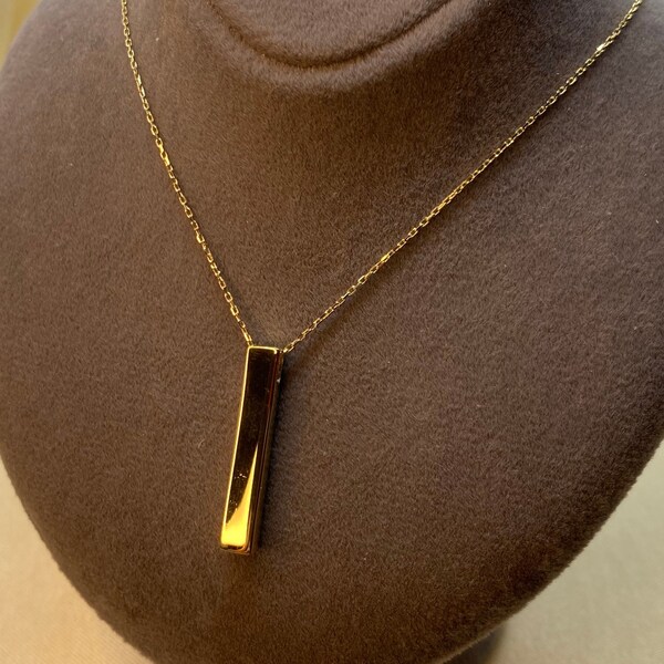 Gold Bar Necklace - Etsy