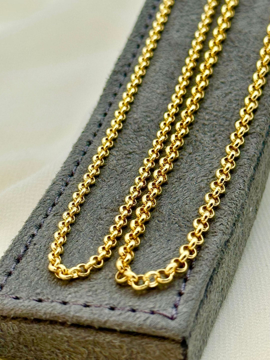14k Gold Rolo Chain Necklace: 2.5mm or 3mm, Gift for Him/her - Etsy
