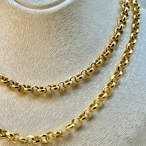 14k Real Gold Rolo Chain ,14k Gold Rolo Chain ,4mm ,14k Rolo Chain ,for ...