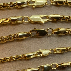 14K Gold Box Chain Necklace: Layering Necklace, for Charms - Etsy
