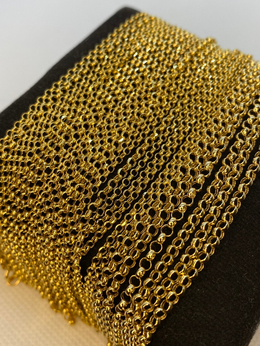 18k Solid Gold Rolo Chain , 18k Gold Rolo Chain, Gold Rolo Chain, Rolo ...