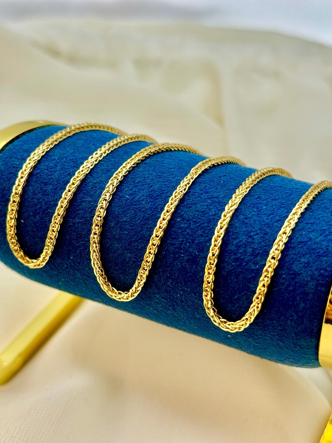 18k Gold Franco Bracelet, 2mm Width, 7.5" Length - Etsy