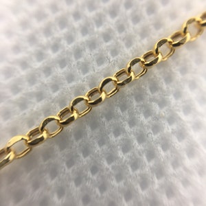 18k Solid Gold Rolo Chain , 18k Gold Rolo Chain, Gold Rolo Chain, Rolo ...