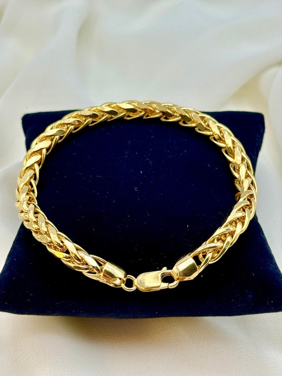 Mens gold foxtail bracelet store