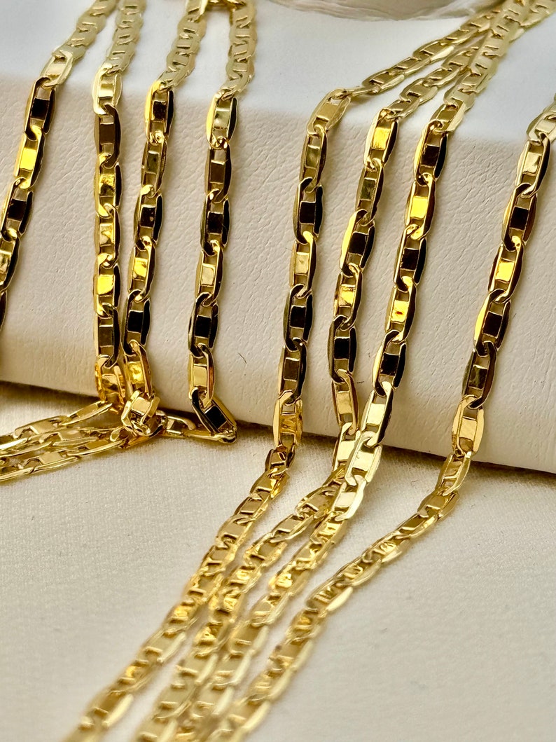 18k Gold Anchor Mariner Chain Necklace, 2.3mm - Gift Box - Etsy