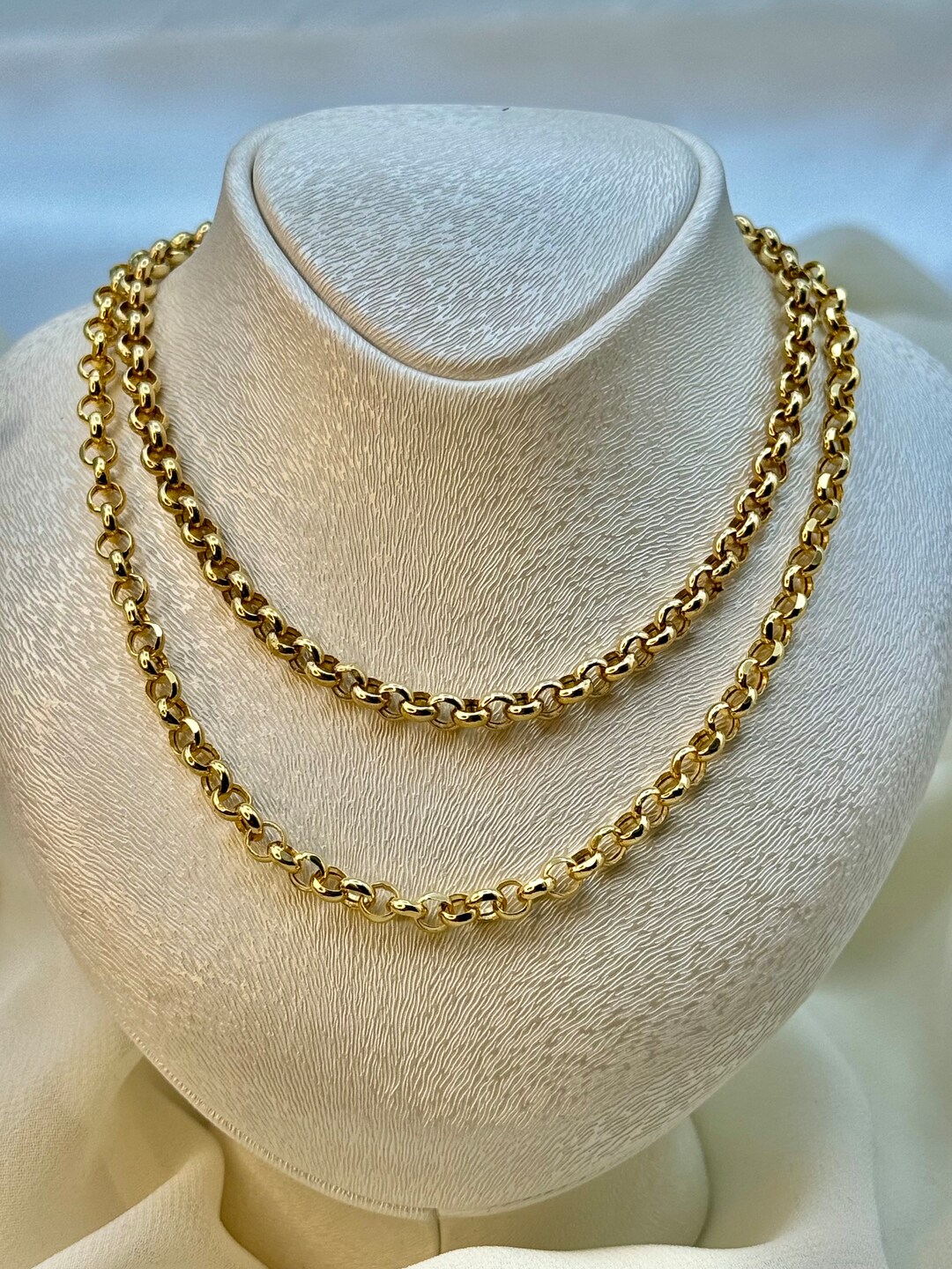 14k Real Gold Rolo Chain ,14k Gold Rolo Chain ,4mm ,14k Rolo Chain ,for ...