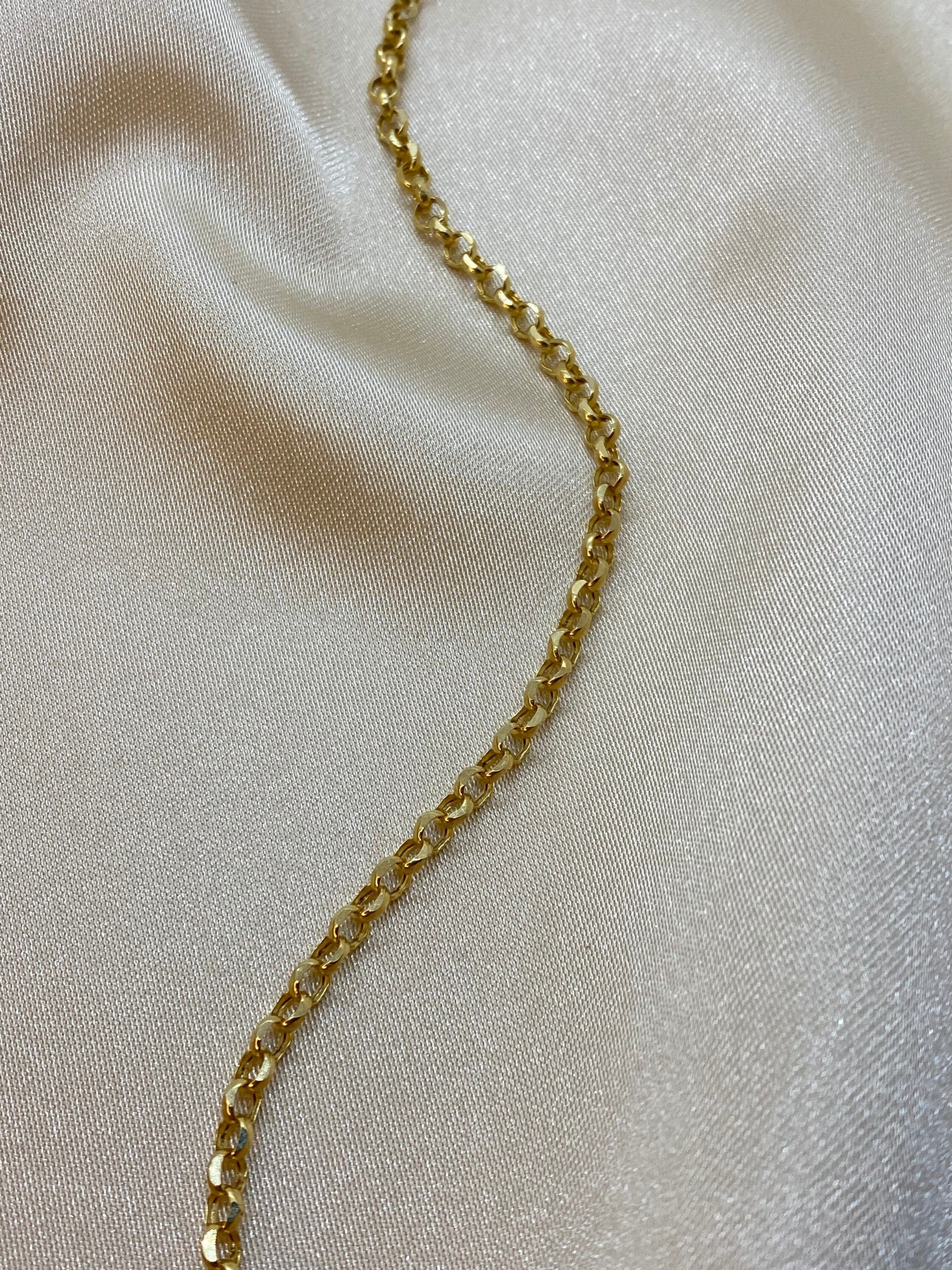 18k Solid Gold Rolo Chain 18k Gold Rolo Chain Gold Rolo | Etsy