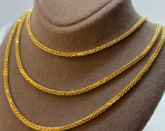 18k Diamond Cut Franco Chain - Etsy