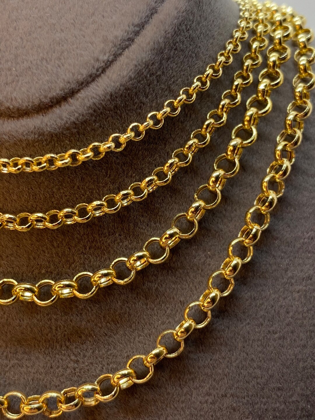 14k Solid Gold Rolo Chain Necklace: Everyday Layering Chain - Etsy