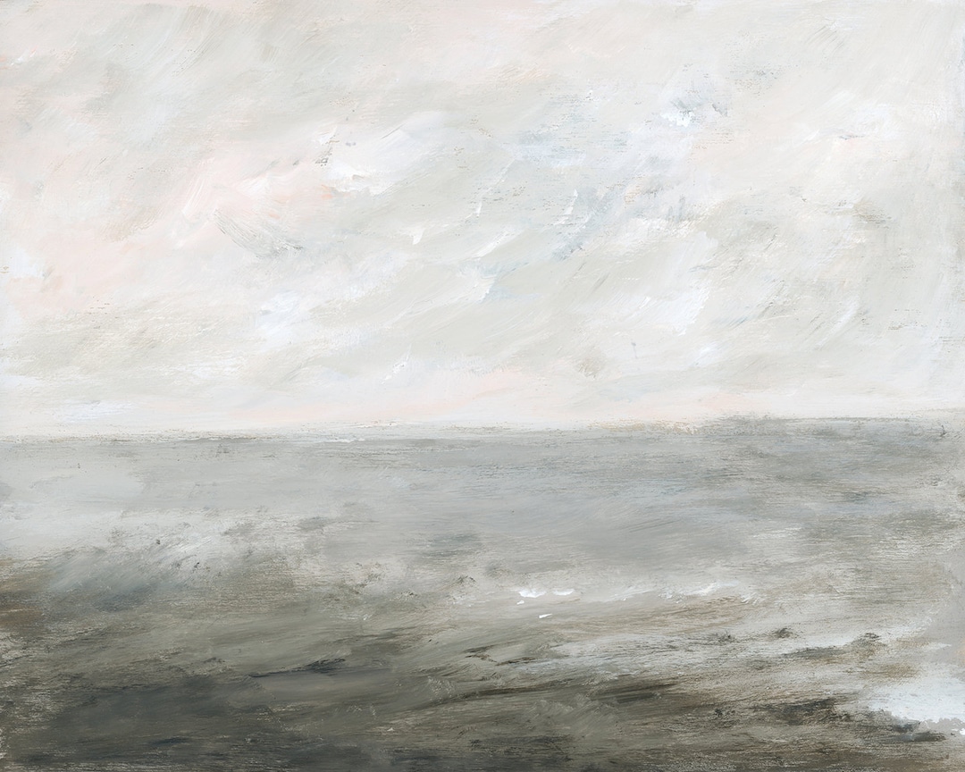 Neutral Ocean Print, Ocean Art, Gray Art, Coastal Art Print, Neutral ...