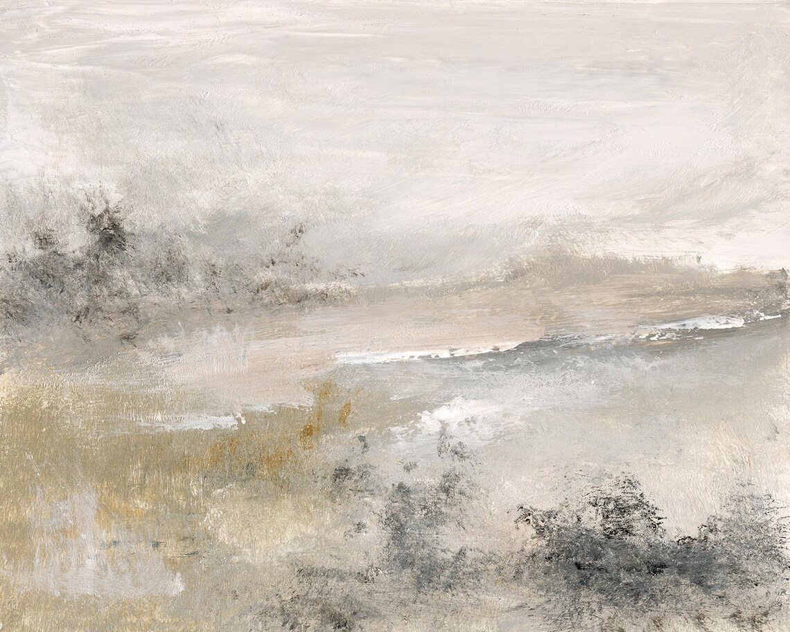 Neutral Abstract Landscape Painting, Neutral Art for Walls | Memory ...