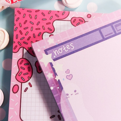 Ghost Night Digital Vaporwave Memo Note Pad / Cute Kawaii - Etsy