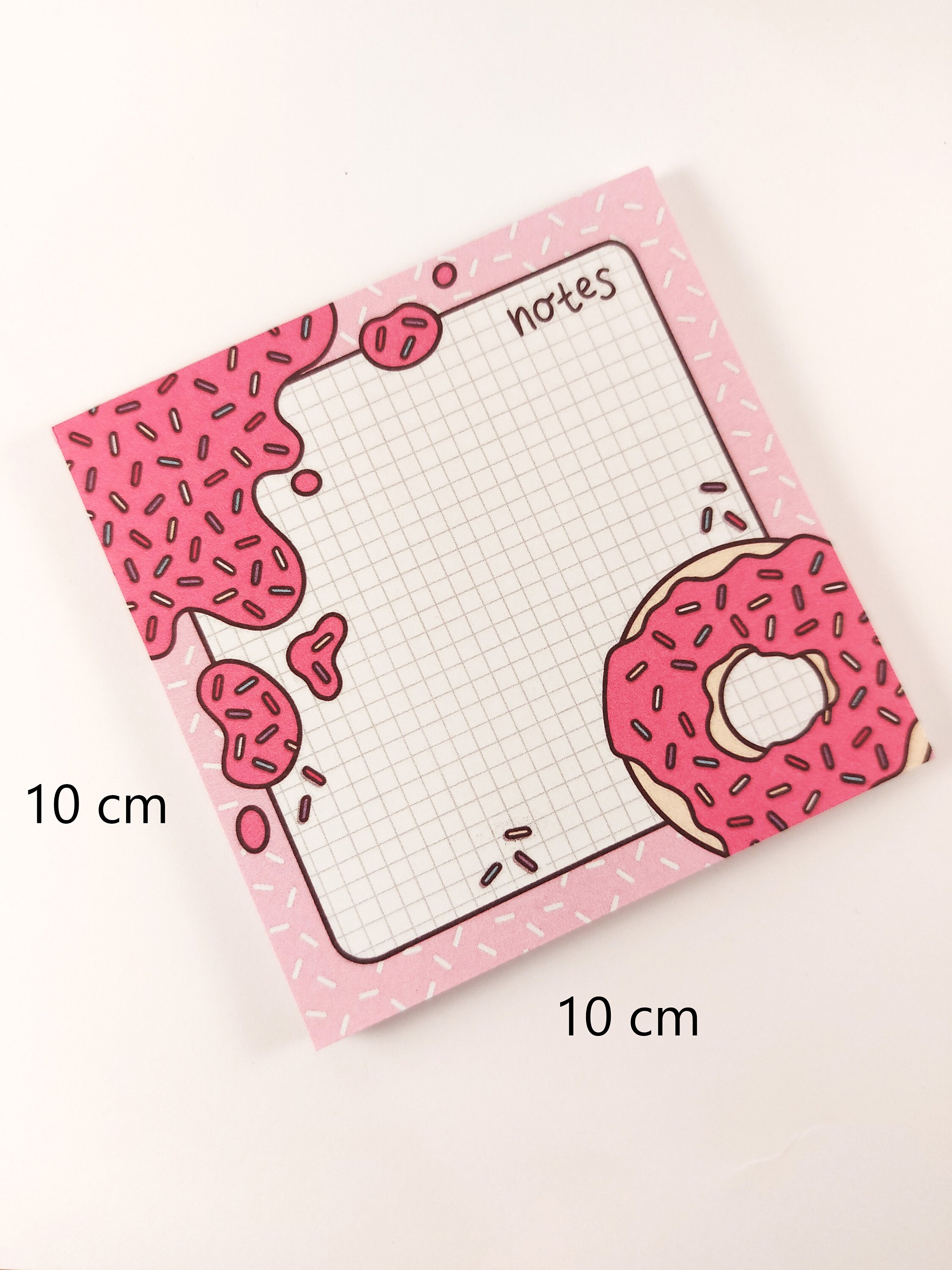 Donut Memo Note Pad / Cute Kawaii Grid Sprinkles - Etsy