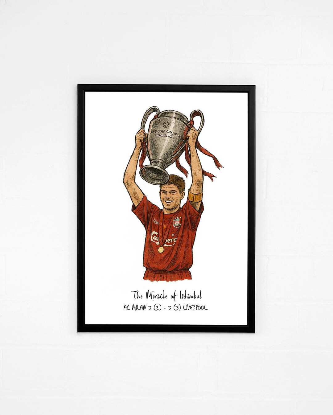Steven Gerrard Istanbul 2005 Poster | Liverpool FC Champions League Art ...