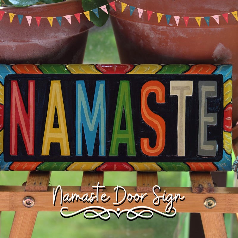Namaste Sign - Etsy
