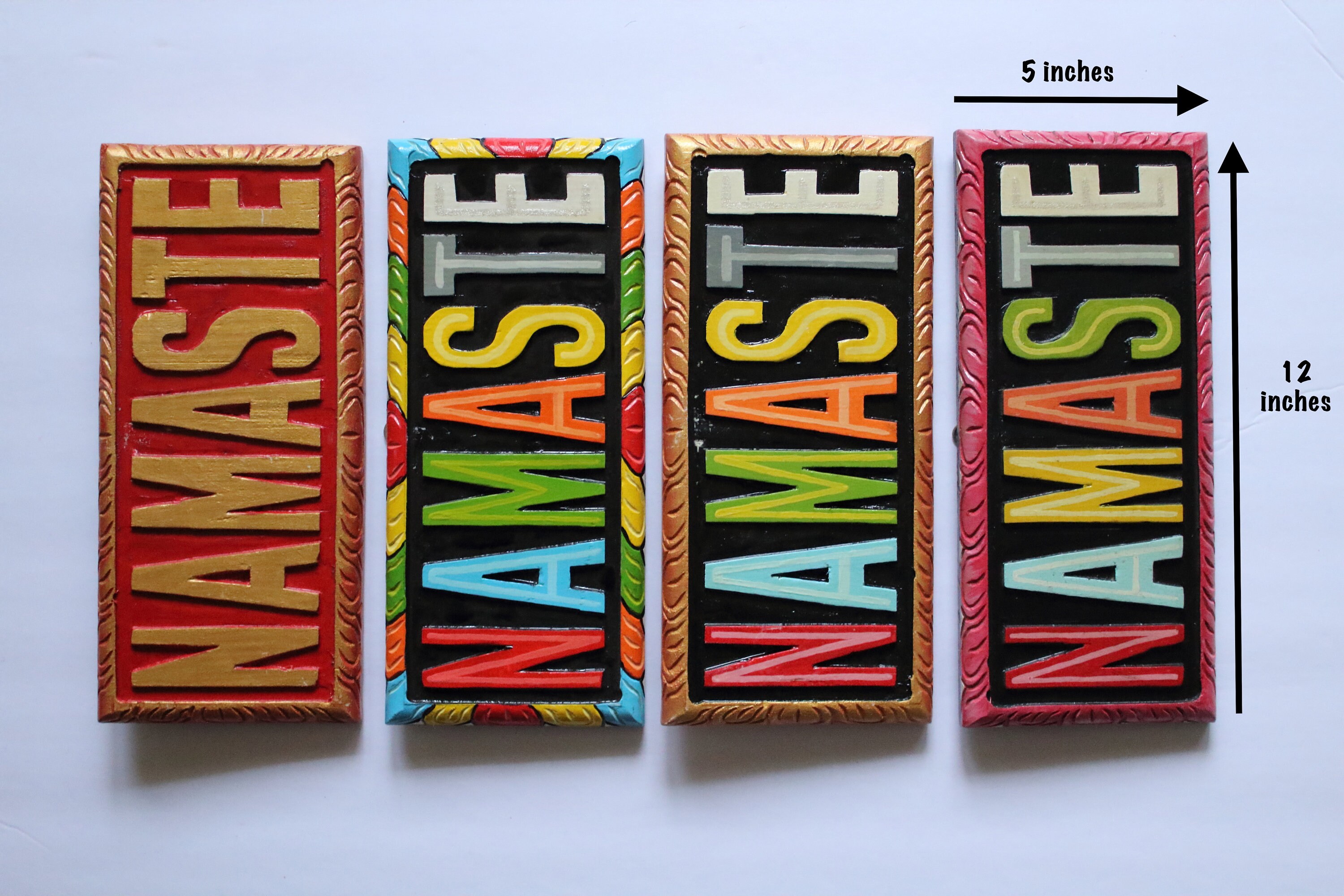 Namaste Colorful Door Sign for Front Door Decor. Front Door Sign. - Etsy