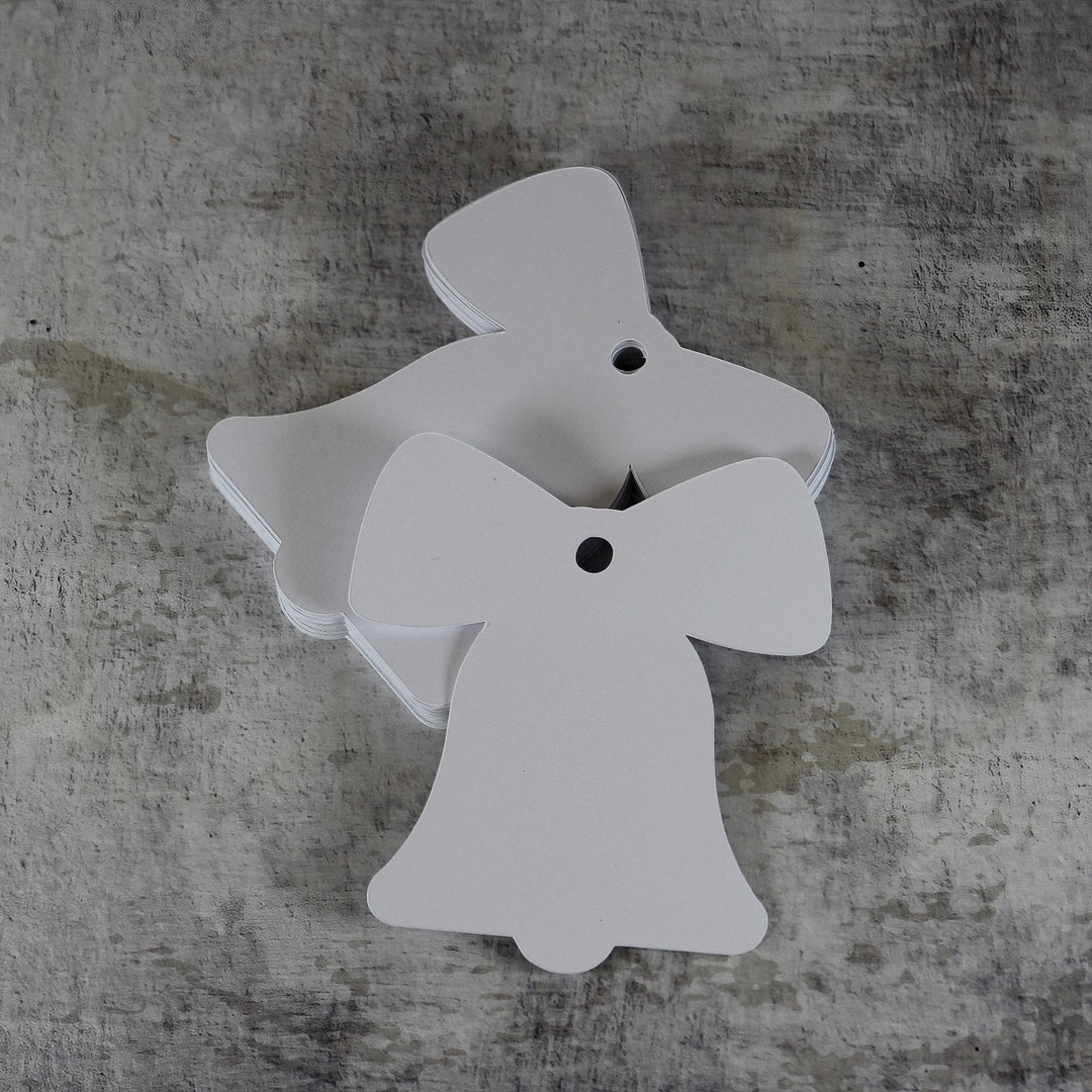 Bell Shaped Gift Tags, Kraft Tags, White Tags, Price Tags, Party Tags ...