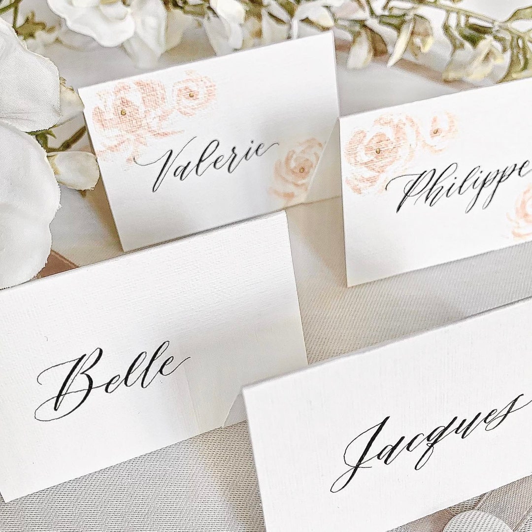 Placecards-handletteredtented-fold - Etsy