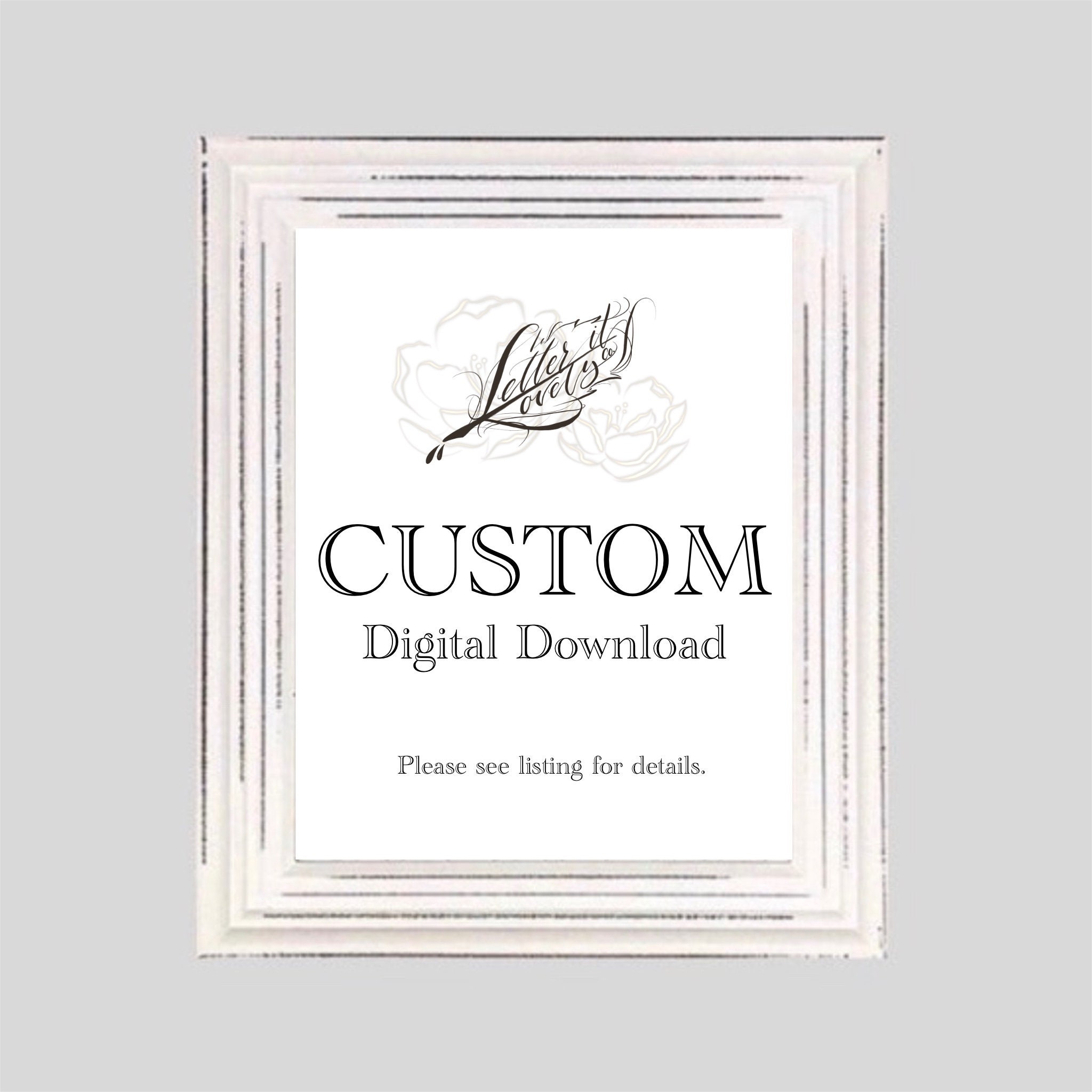 Custom Digital Download - Etsy