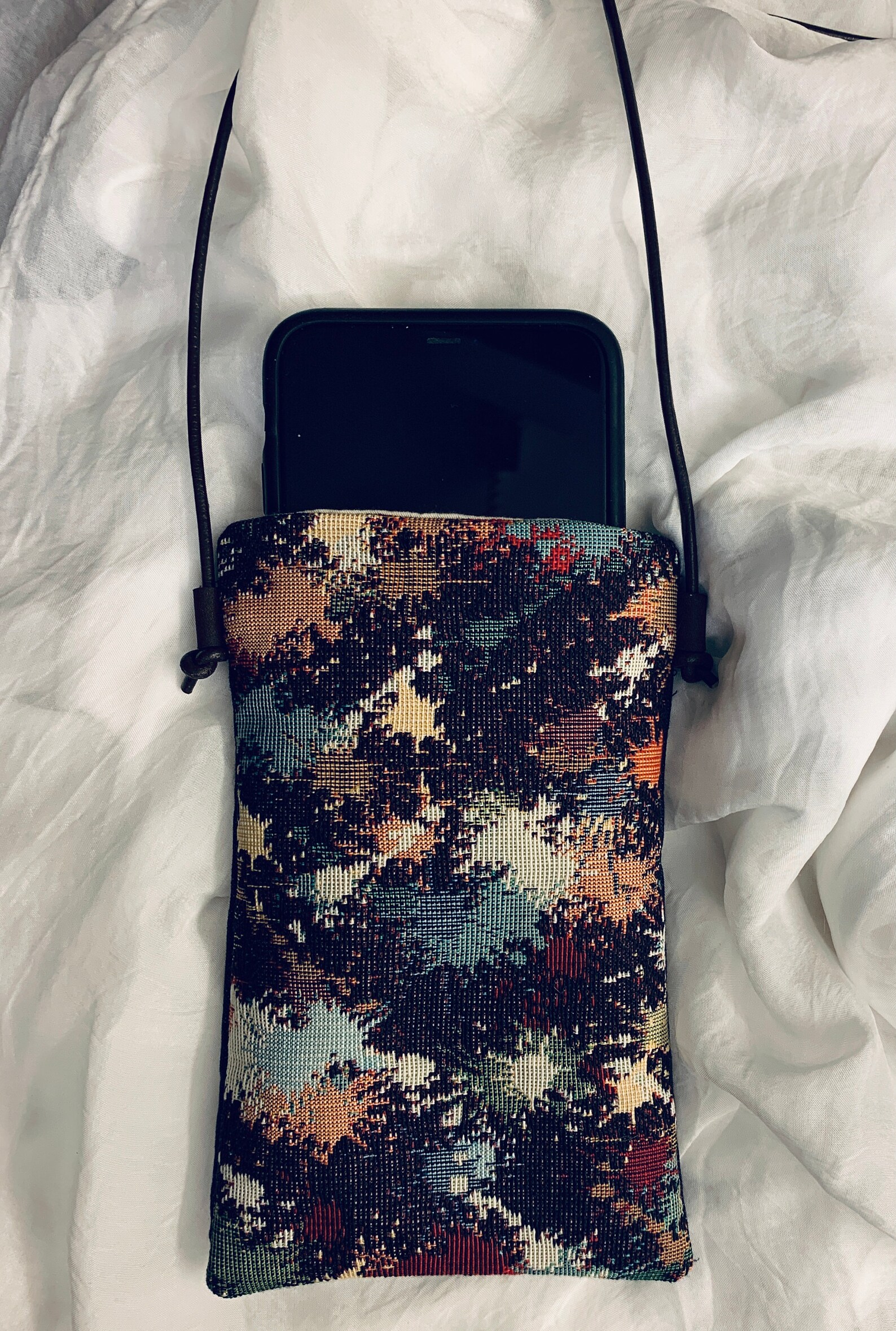 Handmade Cell Phone Tapestry Pouch Fabric Purse Eye Glass - Etsy