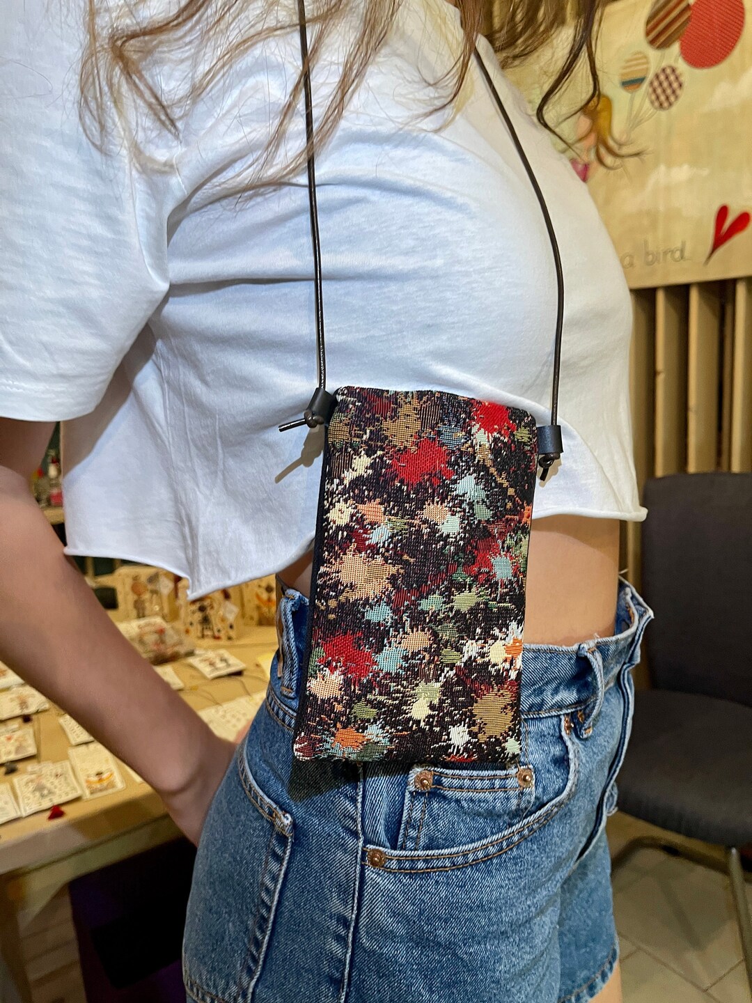 Handmade Cell Phone Tapestry Pouch, Fabric Purse, Eye Glass Carrier ...