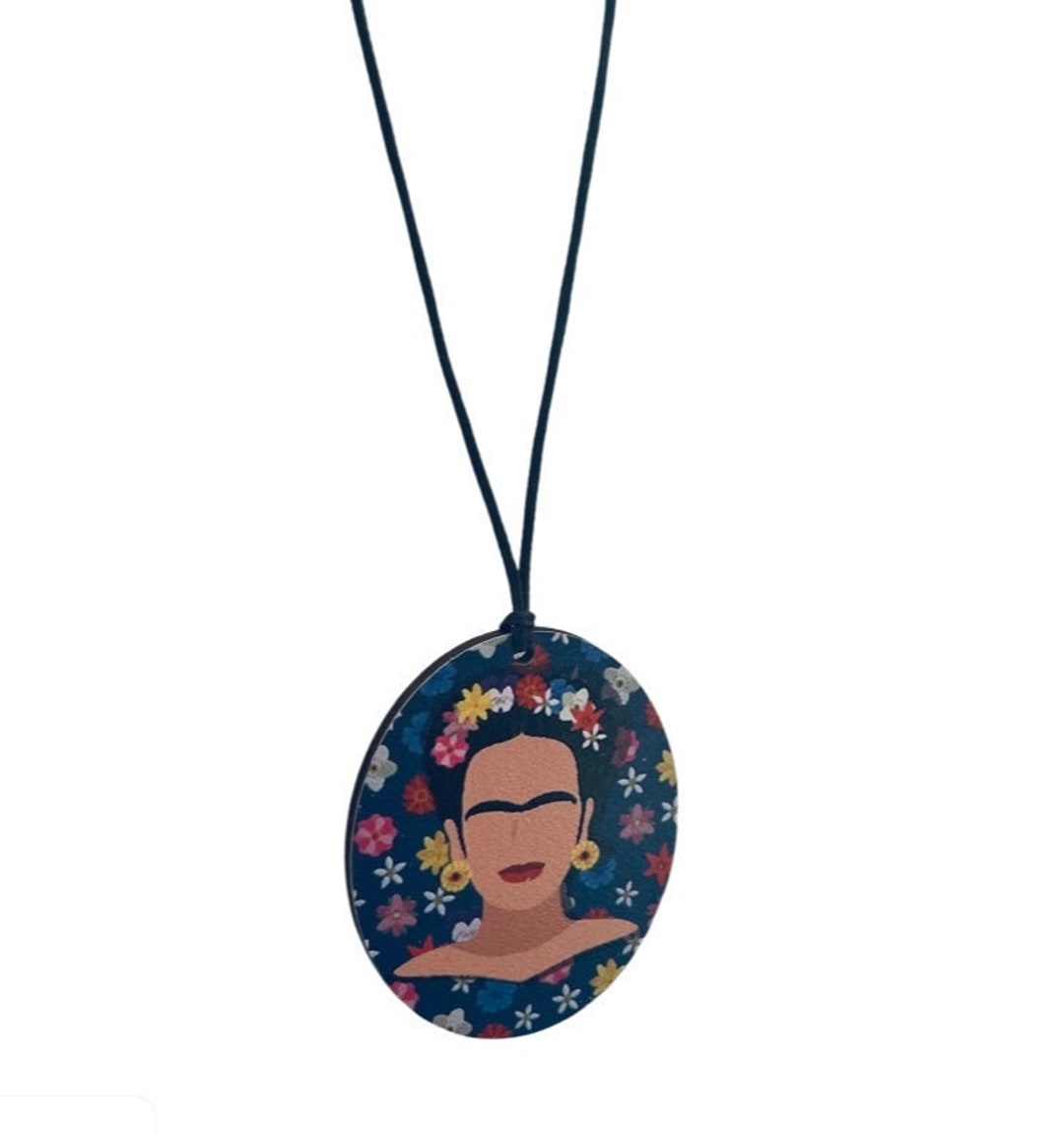 Handmade Frida Kahlo Necklace: Wooden Boho Jewelry - Etsy