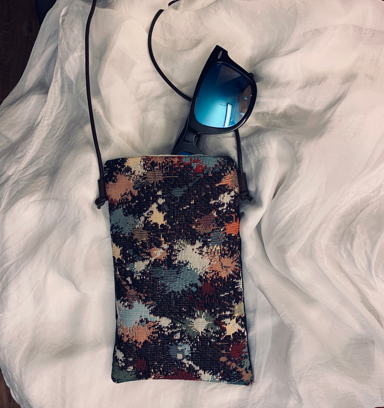 Handmade Cell Phone Tapestry Pouch Fabric Purse Eye Glass - Etsy