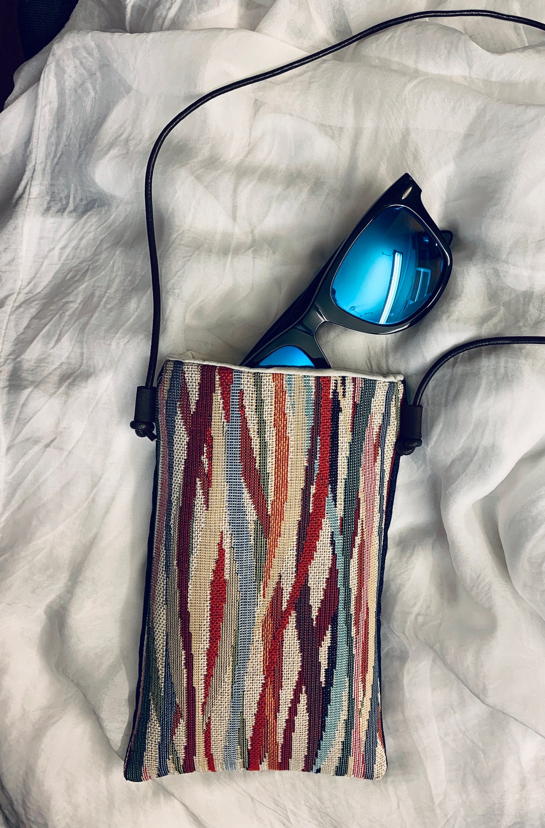 Handmade Cell Phone Tapestry Pouch, Fabric Purse, Eye Glass Carrier ...