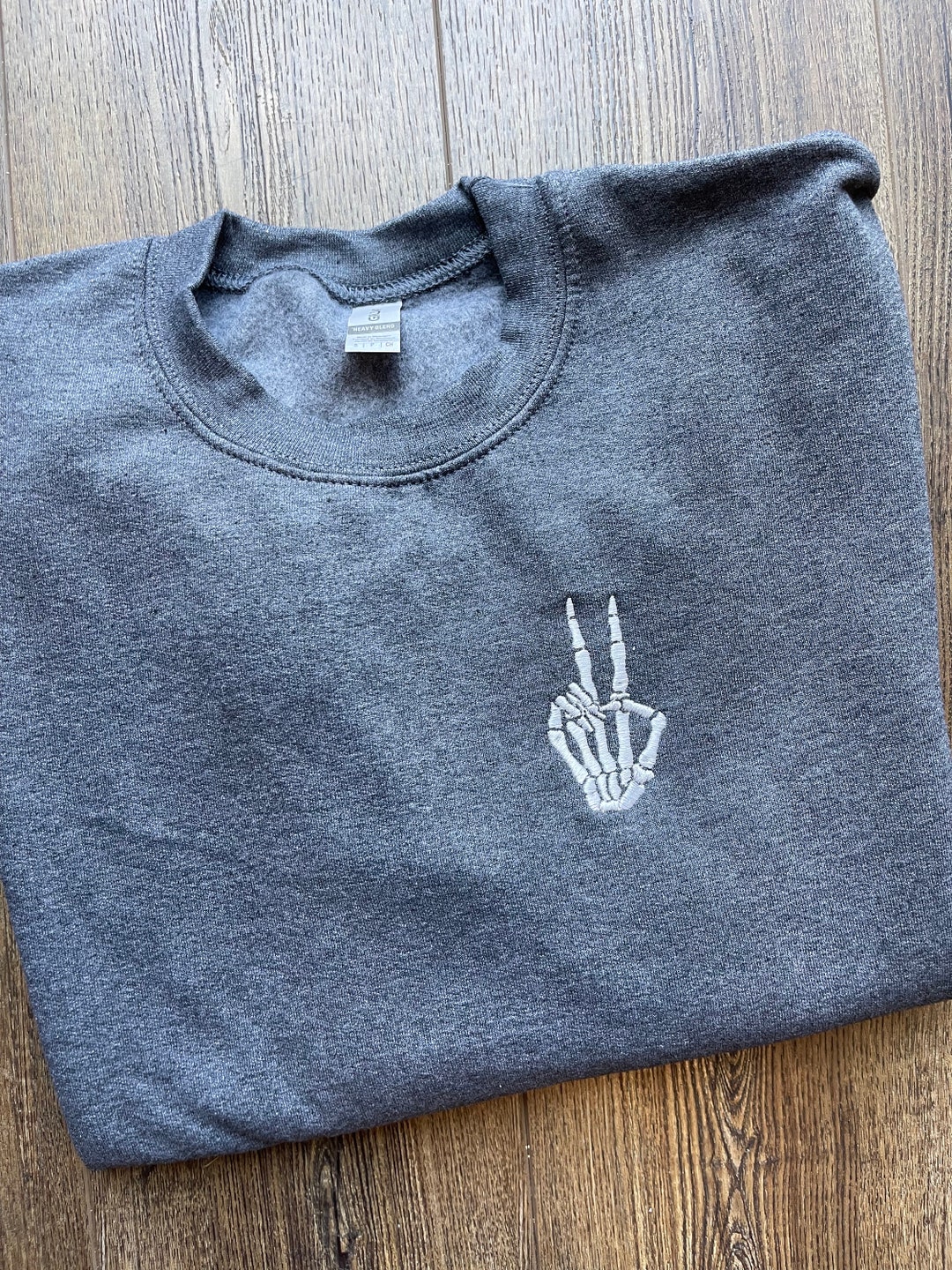 Skeleton Peace Sign Shirt, Skeleton Hand Sweatshirt, Halloween Shirt ...