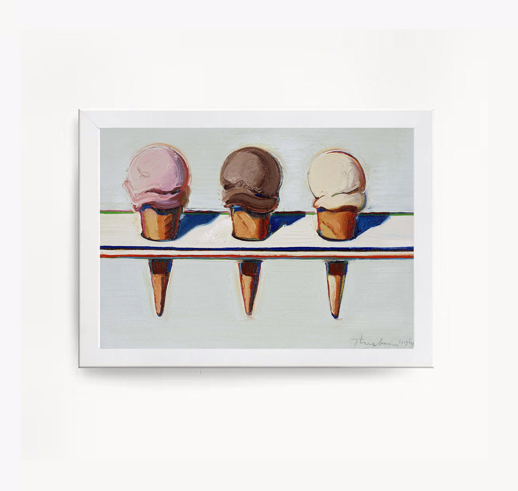 Wayne Thiebaud Digital Print Download "ice Cream Print", Printable Wall ...