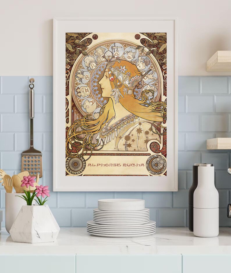 Alphonse Mucha Digital Print Download, Printable Wall Art, Downloadable ...