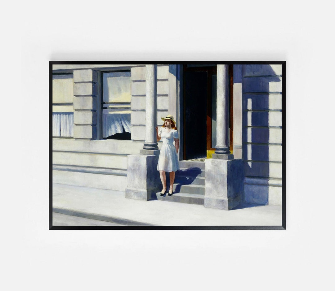 Edward Hopper Digital Print Download Realistic Painting Summer Woman ...