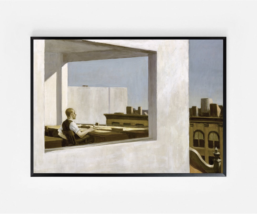 Edward Hopper Digital Print Download Realistic Painting "office in a ...