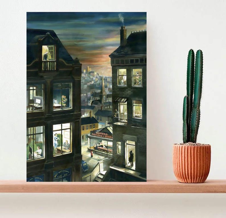 Edward Hopper Digital Print Download Realistic Painting, Printable Wall ...