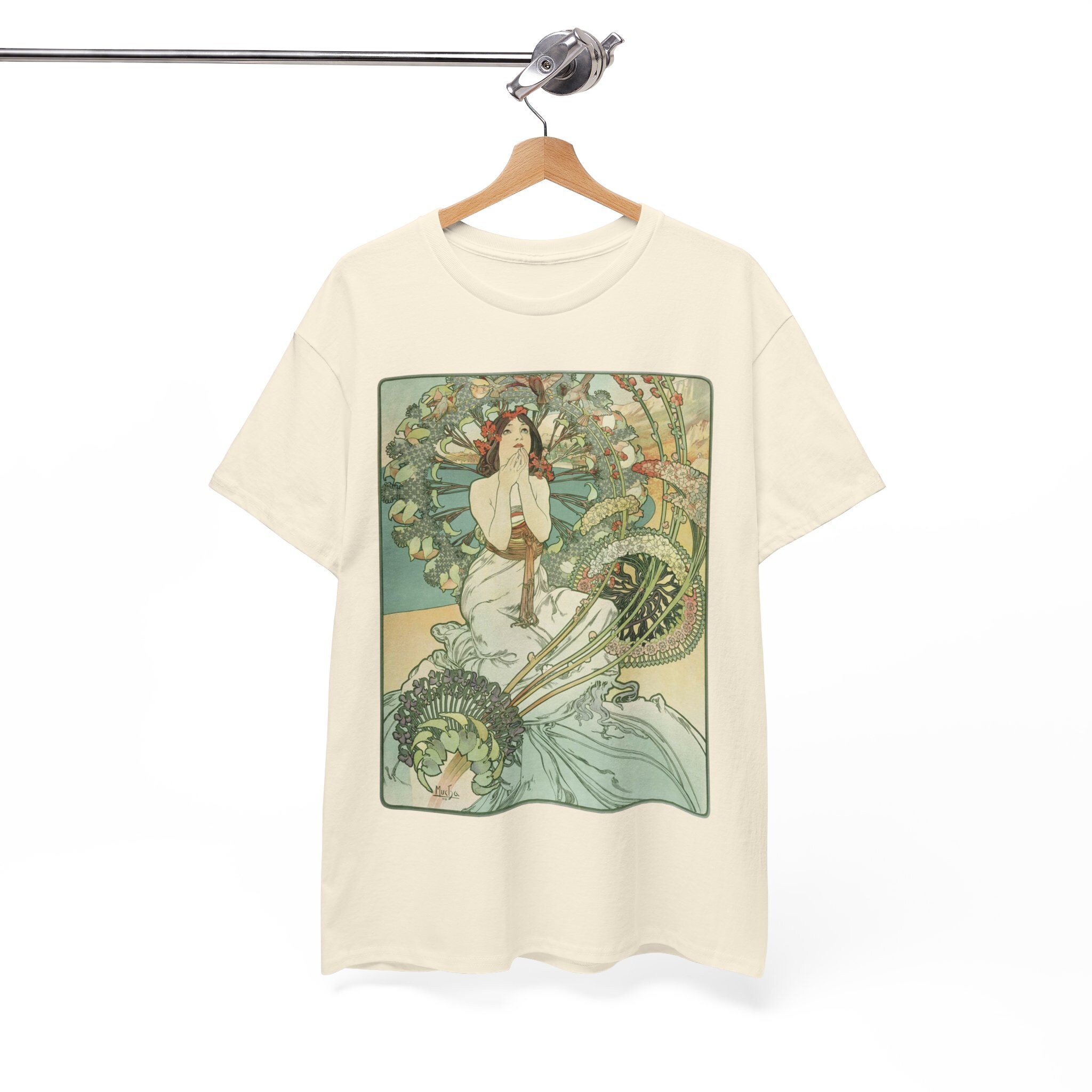 T-shirt for Women and Men 100% Cotton Inspired by Alphonse Mucha, T ...