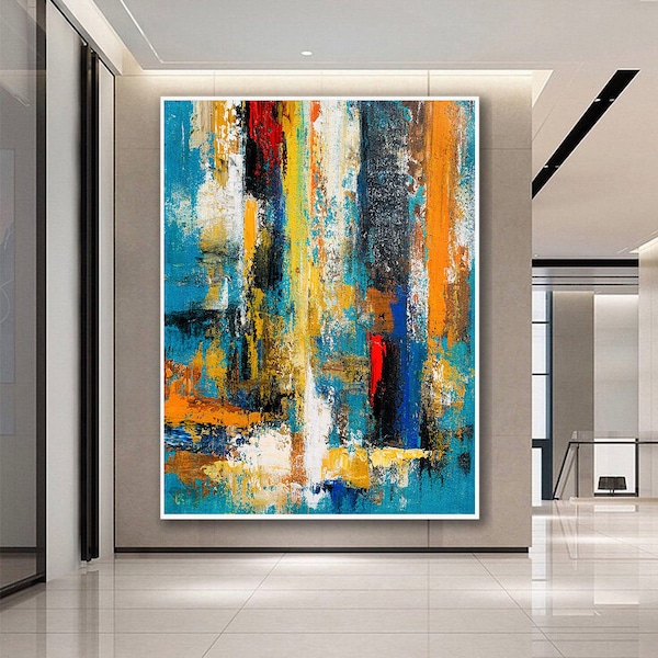 Abstract Acrylic Painting on Canvas - Etsy