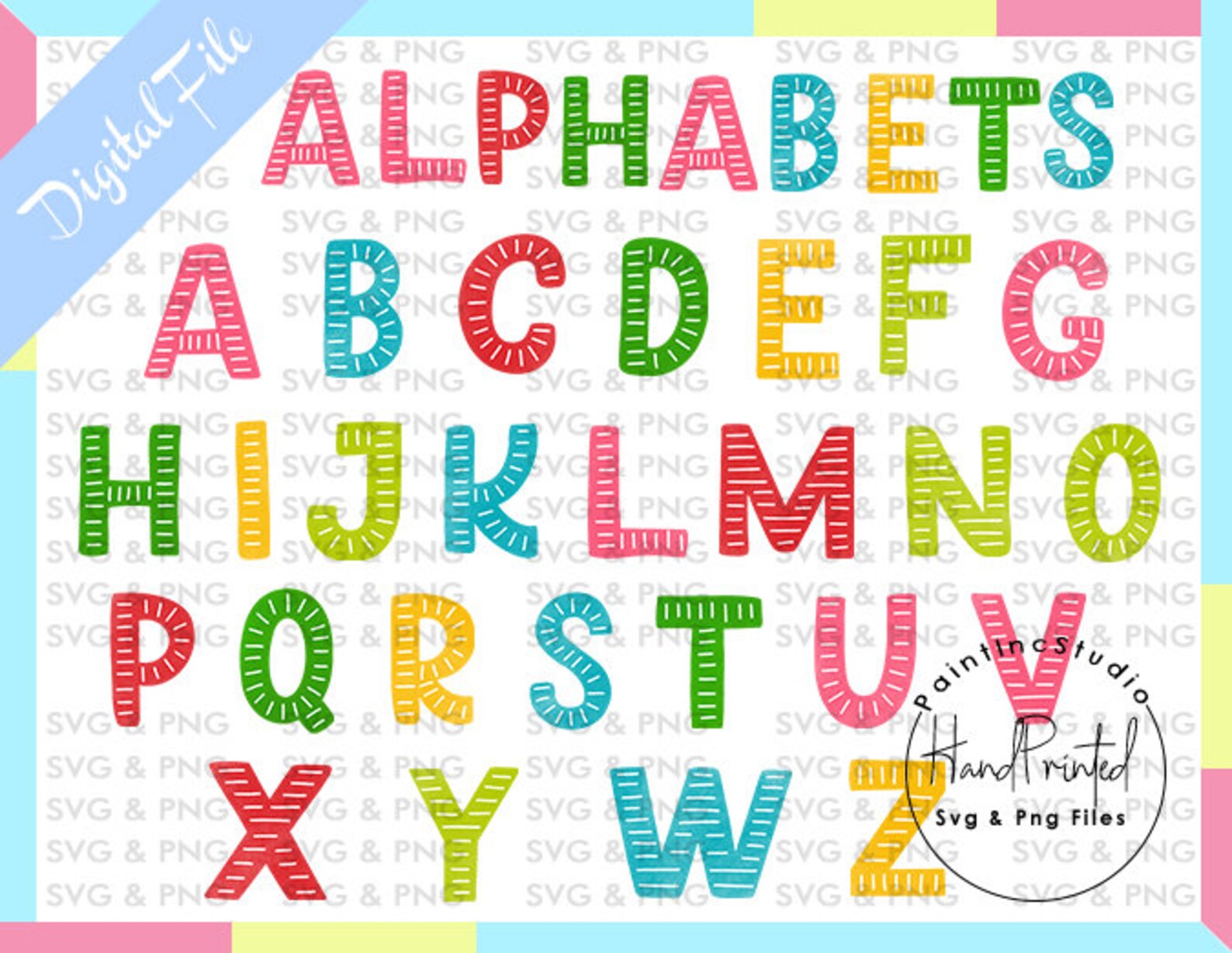 26 Pastel Alphabet PNGChristmas AlphabetAlphabets | Etsy