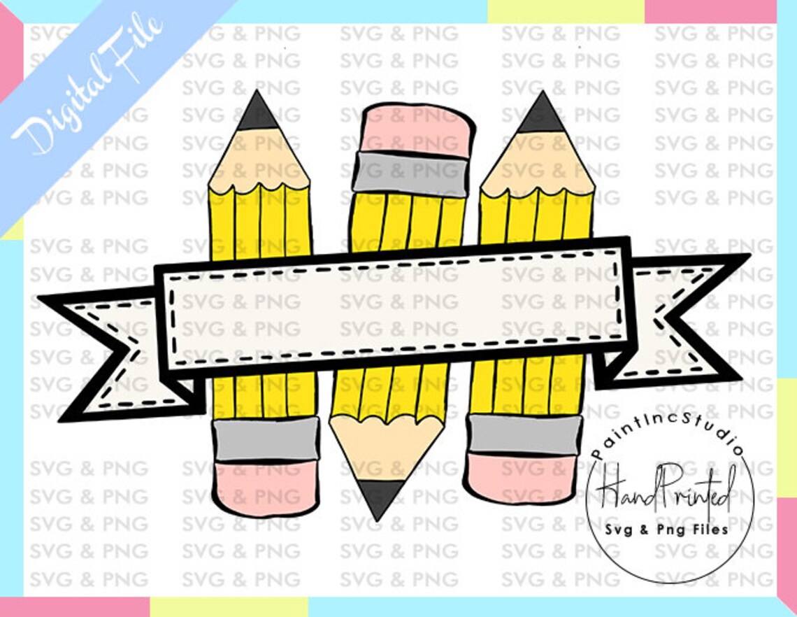 Teacher Sublimation Pngpencil Clipartpencil Pngback to - Etsy