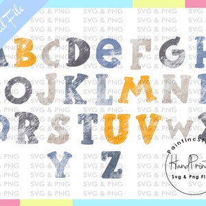 Watercolor 26 Alphabets Doodle Letters Full ALPHABET PNG Bundle ...