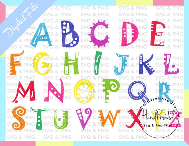 26 Alphabet Png,alphabet Clipart,png,alphabet,sublimation Png,alpha ...
