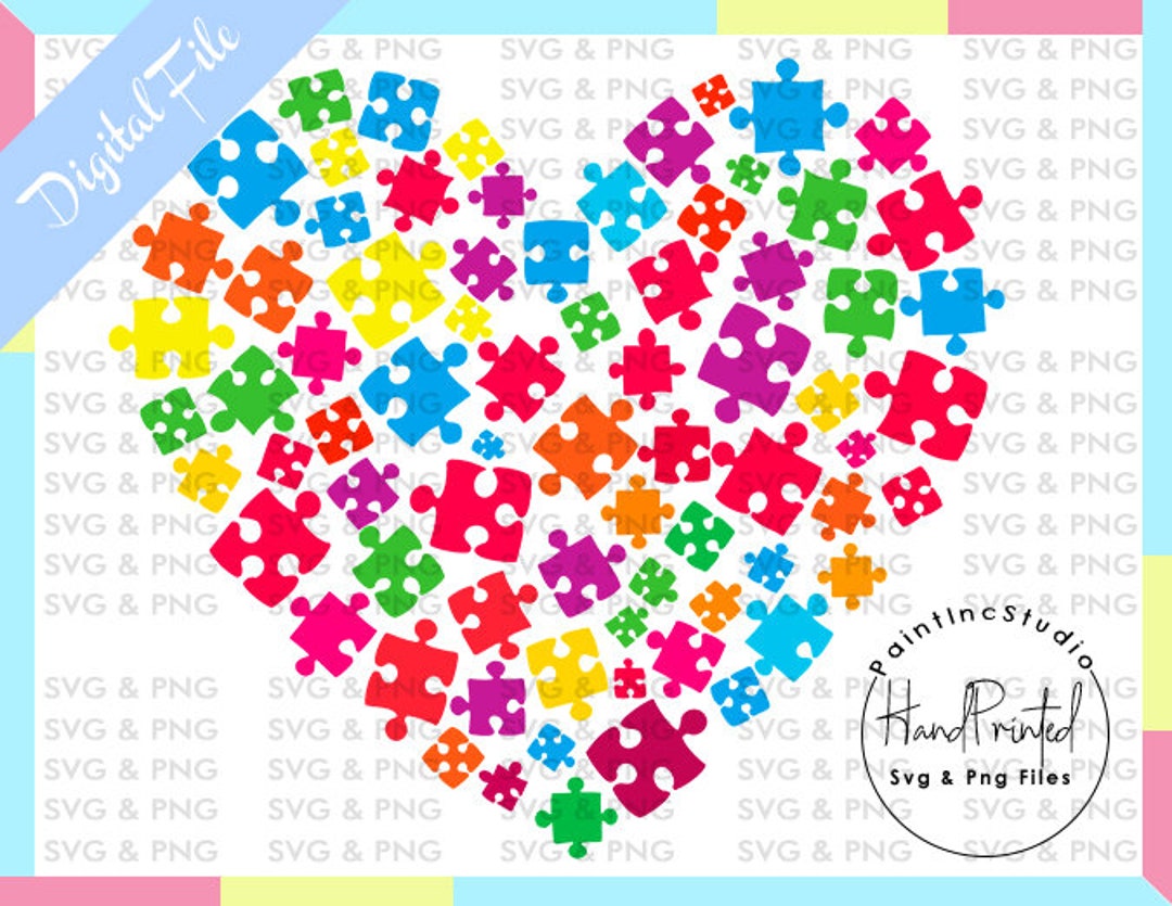 Heart Autism Puzzle,heart Puzzle,autism Awareness Png,autism Decal ...