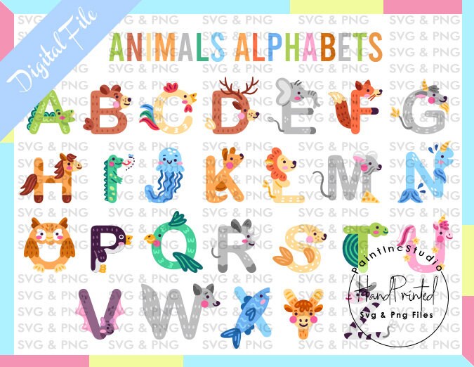 Alphabet Sublimation Pngalphabet Clipartpngalphabet - Etsy