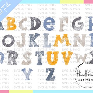 Watercolor 26 Alphabets Doodle Letters Full ALPHABET PNG Bundle ...