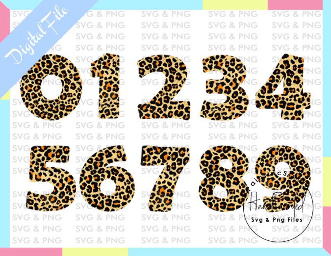 Leopard Number Sign Sublimation Png,number Sign,leopard Letters,number ...