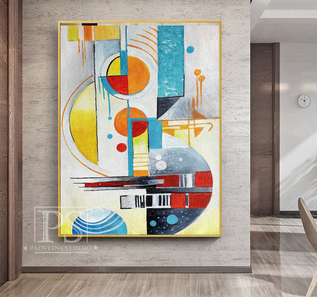 Large Colorful Abstract Painting Texture Abstract Painting Colorful ...